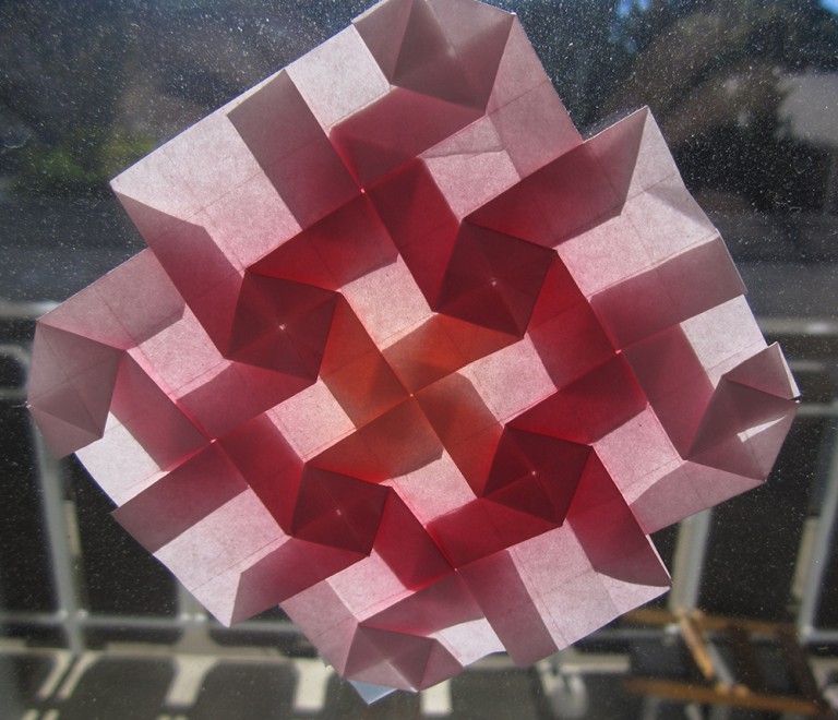 Origami: Reverse square tessellation