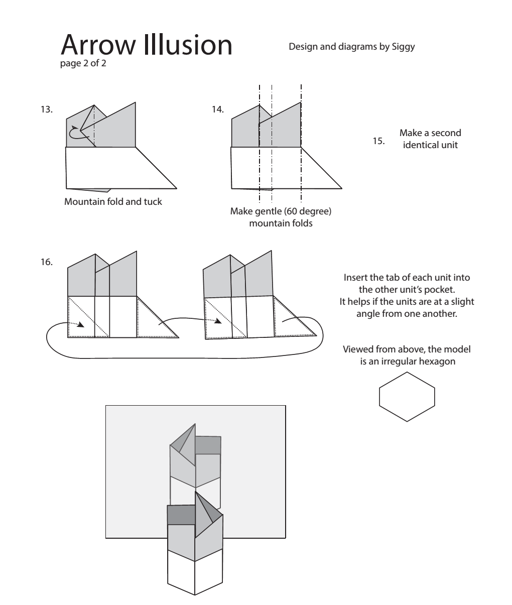 Origami: Arrow illusion