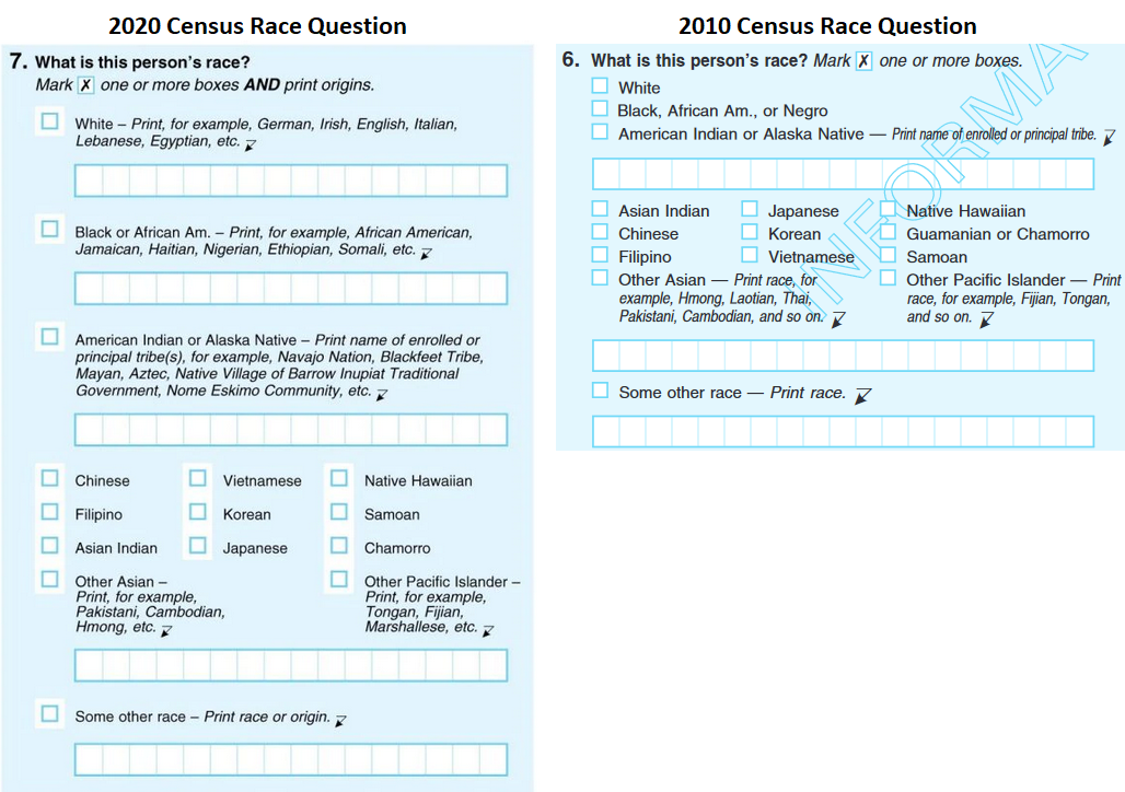 Mixed race in the 2020 US Census