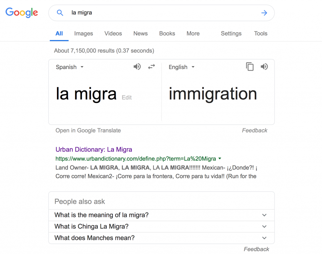 Searching for La Migra